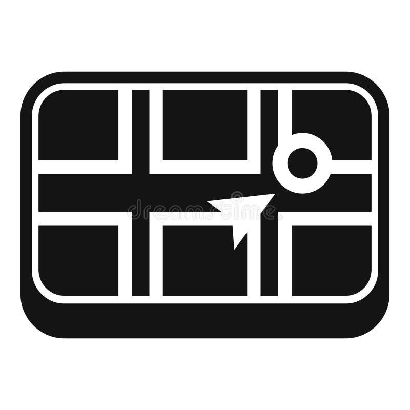 Location Service Map on Tablet Icon Simple Vector. Store Locator Stock ...