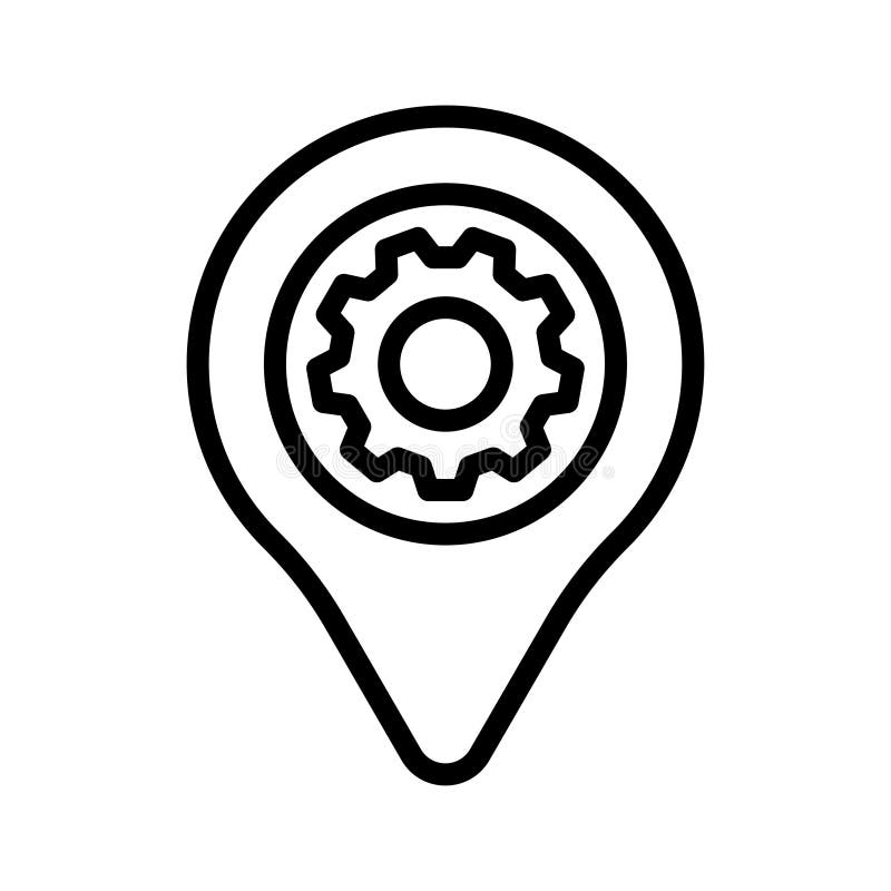 Location Map Setting Vector Icon Stock Vector - Illustration of flat ...