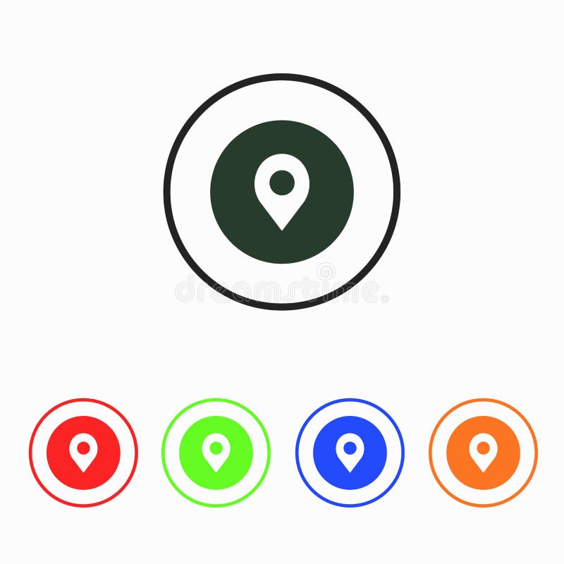 Location sign icon stock illustration. Illustration of sign - 238261505
