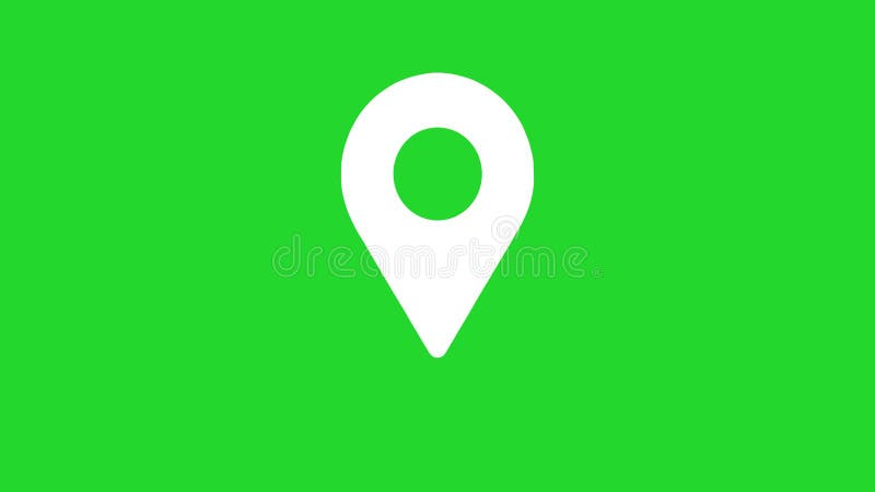 Location Sign on the World Map. 3D Animation with 4K Resolution. Stock ...