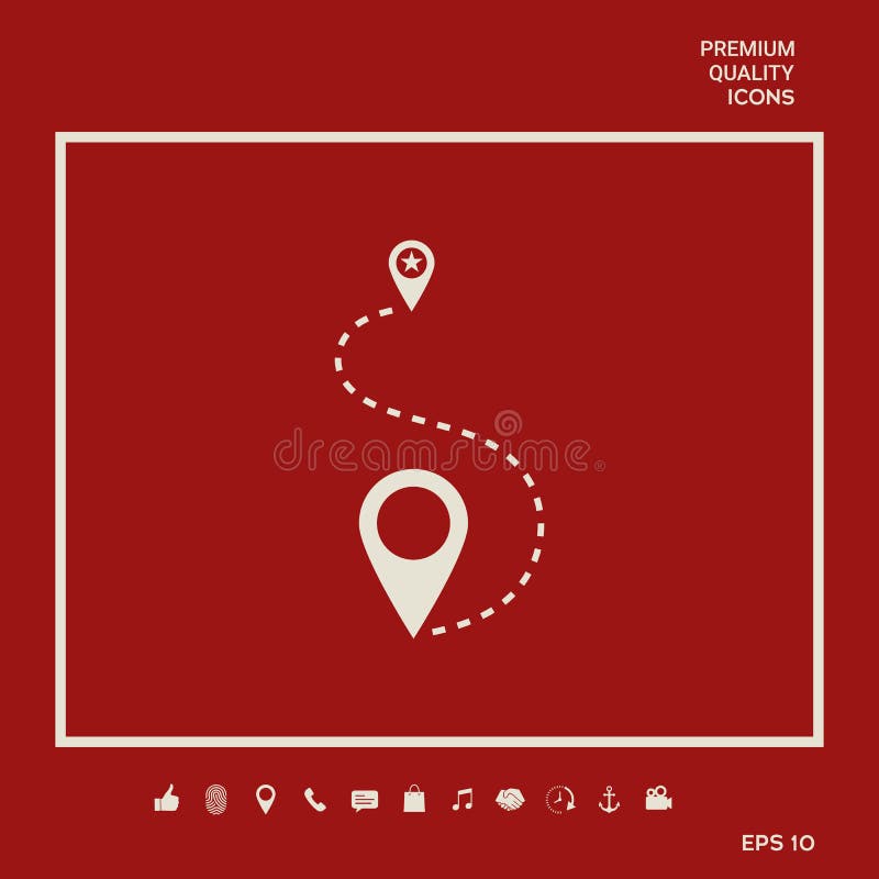 Location Symbol Icon. Graphic Elements for Your Design Stock Vector ...