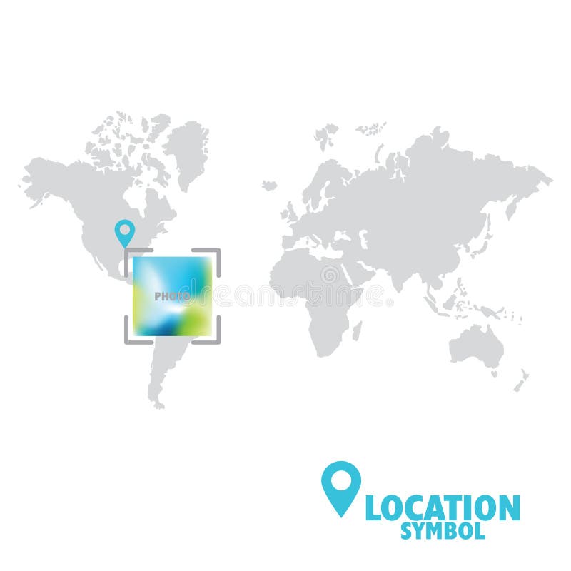 Location Symbol. Map Pointer, GPS Location Icon, World Map. Stock ...