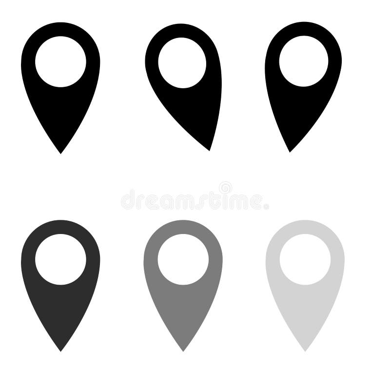 Location Symbol. Pin Icon in Flat Style. Pointer Icon Stock Vector ...