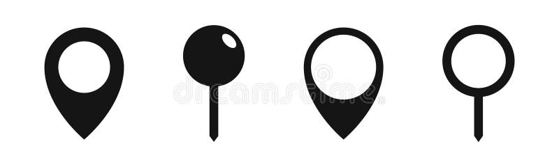 Location Symbol. Location Pointer Icons. Map Markers Collection Stock ...