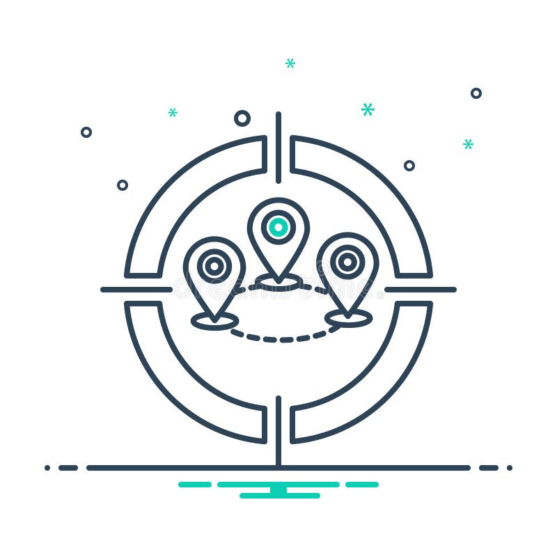 Location Targeting Logo, Map Pin Target Location - Vector Stock Vector ...