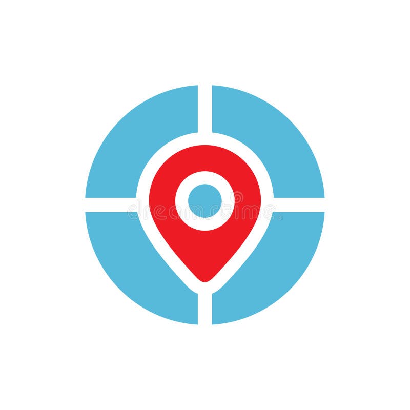 Location Targeting Logo, Map Pin Target Location - Vector Stock Vector ...