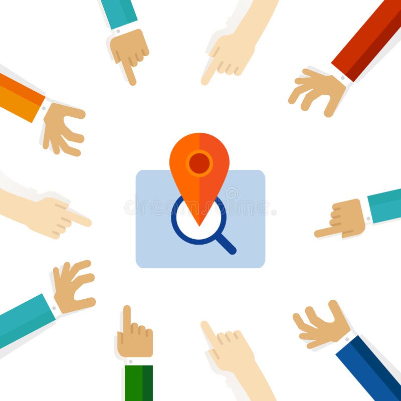 Location Technology GPS Icon Search Locate Position Information Stock ...