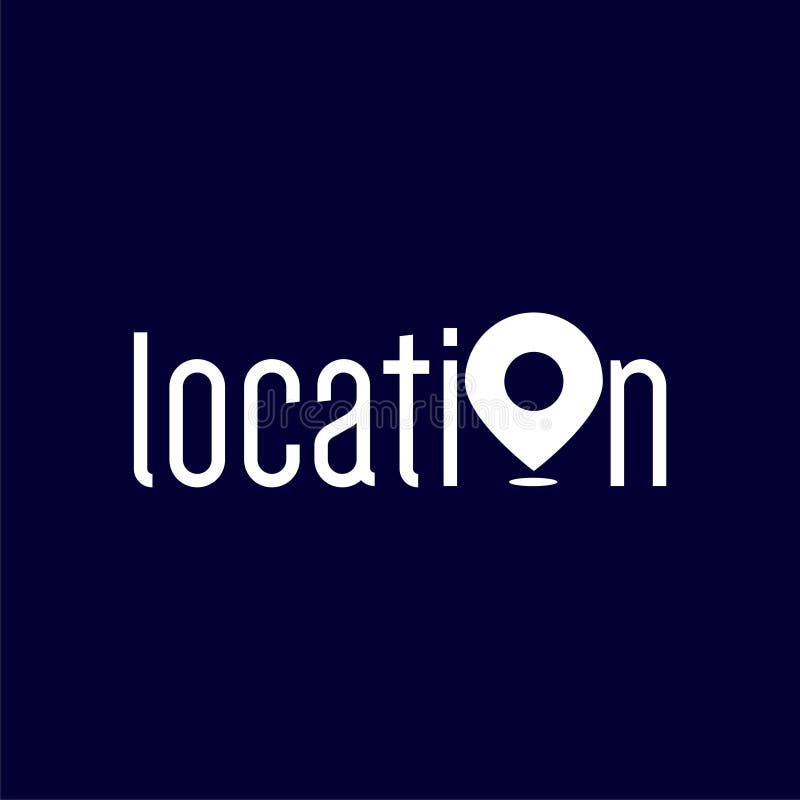 Location Text Logo Vector Template. Logo Text Element Stock Vector ...