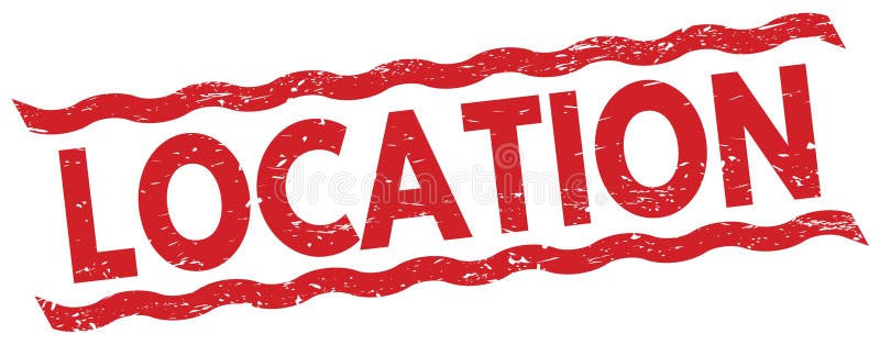 LOCATION Text on Red Lines Stamp Sign Stock Illustration - Illustration ...