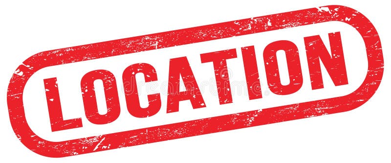 LOCATION, Text Written on Red Stamp Sign Stock Illustration ...