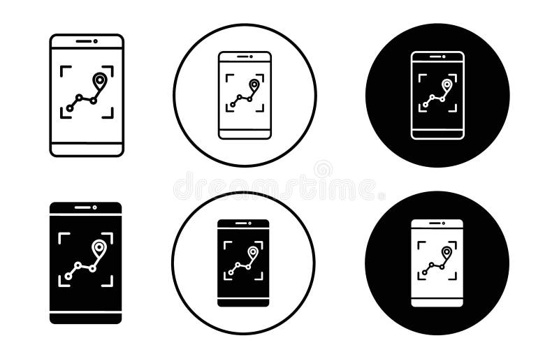 Location tracking icon stock illustration. Illustration of destination ...