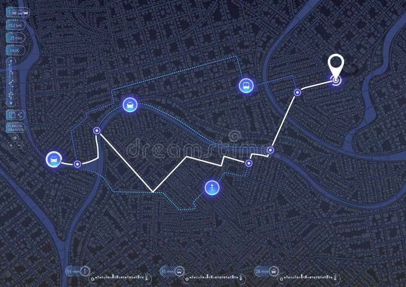 Location Tracks Dashboard. Navigation for Obtaining Data on Distance ...