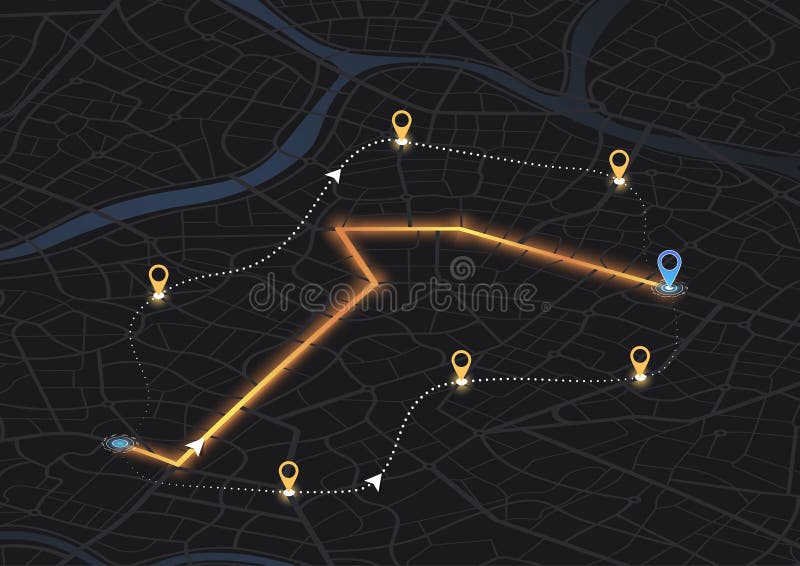 Location Tracks Dashboard. Path from the Point To the Intended Goal ...