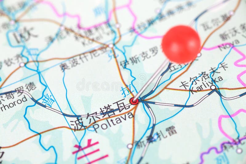 Location Ukrainian City Poltava Map Stock Photos - Free & Royalty-Free ...