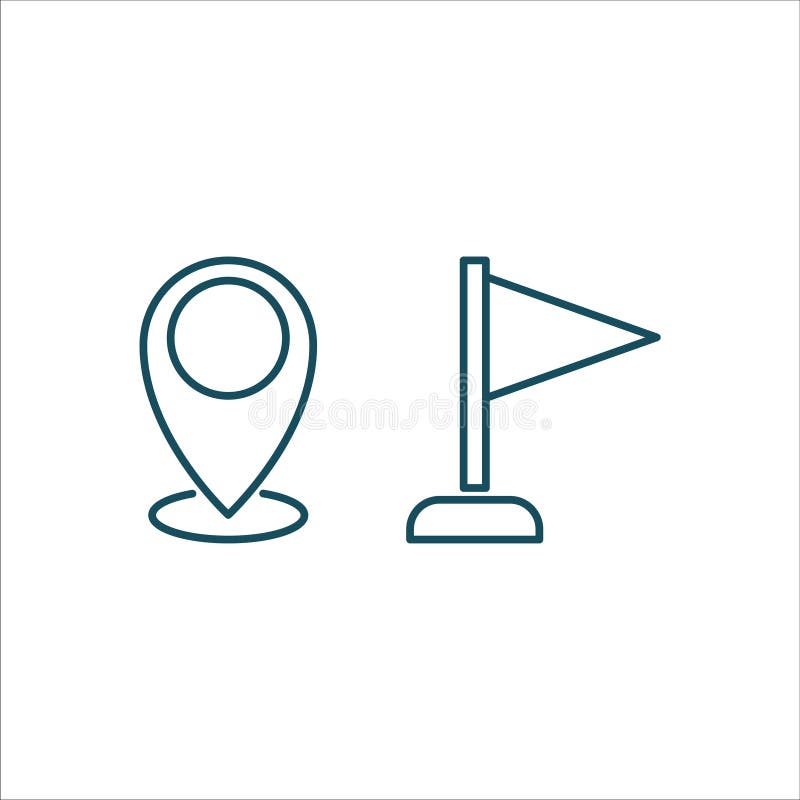 Location Vector Line Art stock vector. Illustration of desktop - 117093154