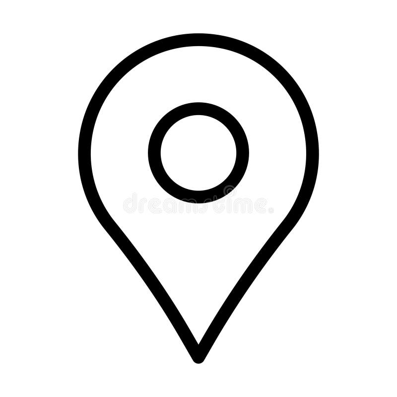 Location Vector Thick Line Icon for Personal and Commercial Use Stock ...