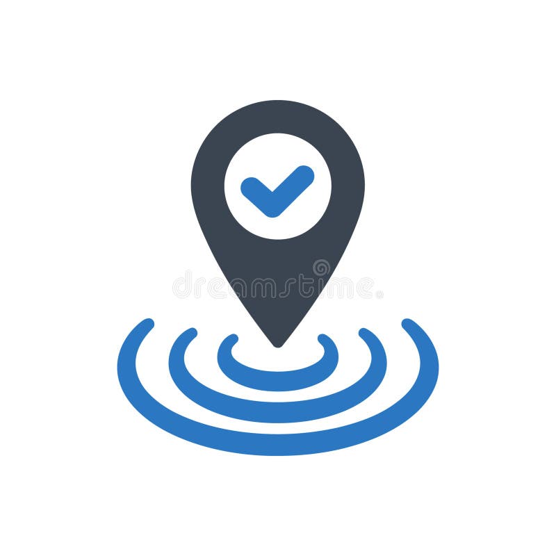 Location Verification Icon stock vector. Illustration of approval ...