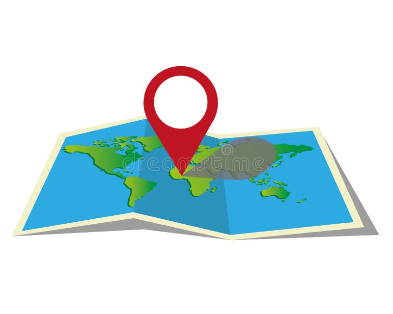 Location on world map stock vector. Illustration of colorful - 58544364