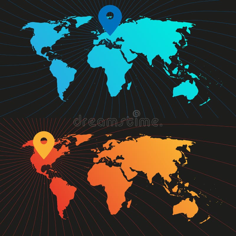 Location world map set stock vector. Illustration of abstract - 72412619