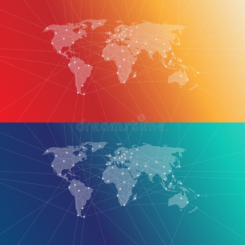 Location World Network Background Stock Vector - Illustration of white ...