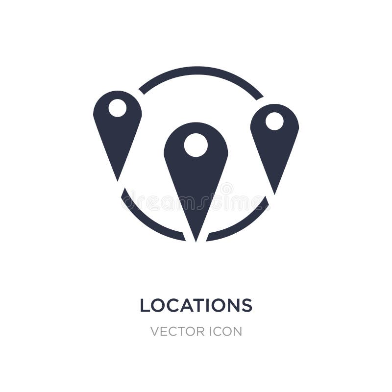 Locations Icon on White Background. Simple Element Illustration from ...