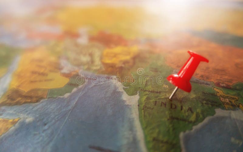 Locations Marked with Red Pin Stock Image - Image of background ...