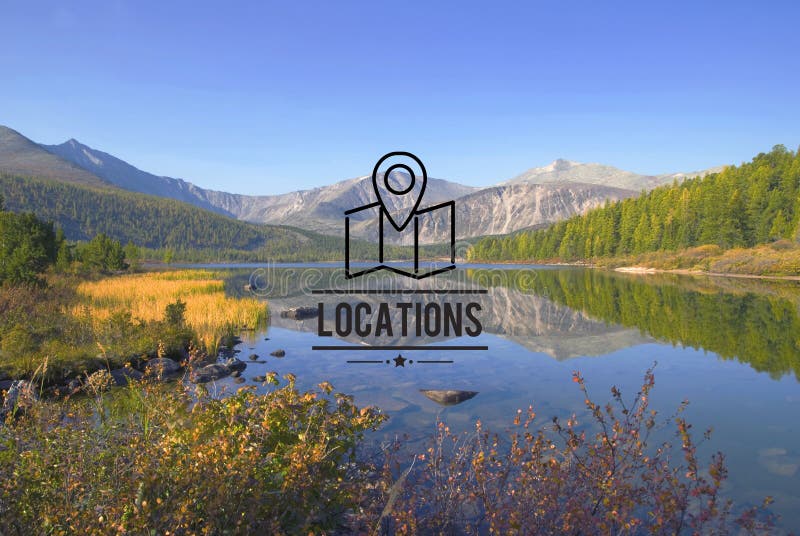 Locations Traveling Destination Navigation Vacation Concept Stock Image ...