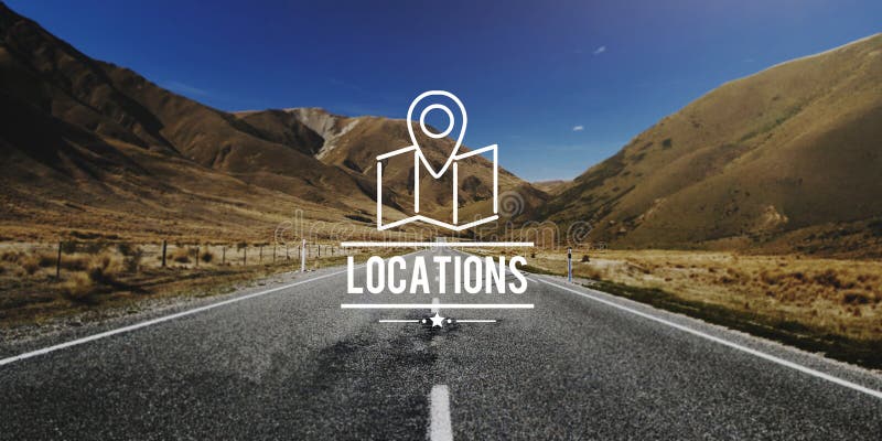 Locations Traveling Destination Navigation Vacation Concept Stock Image ...