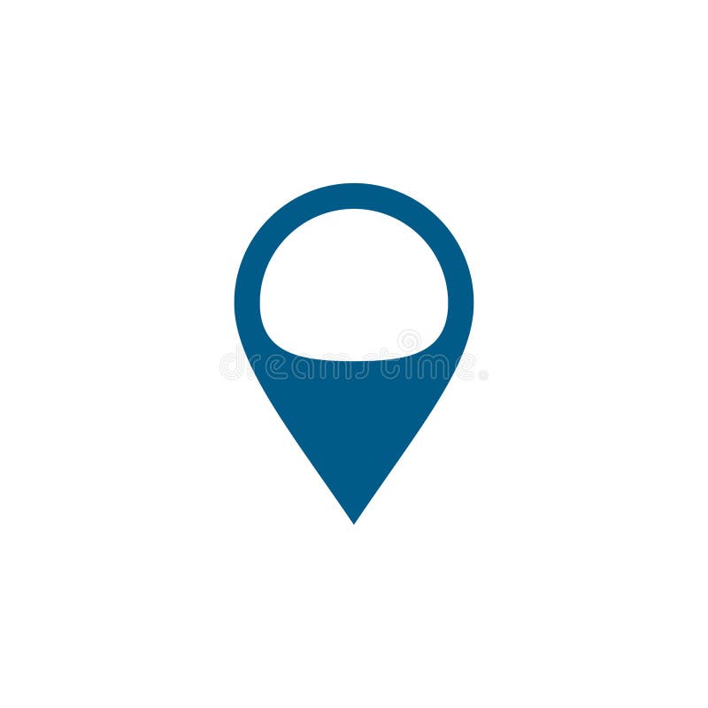 Locator Blue Icon on White Background. Blue Flat Style Vector ...