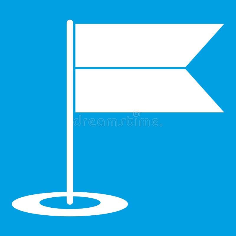 Locator flag icon white stock vector. Illustration of announcement ...