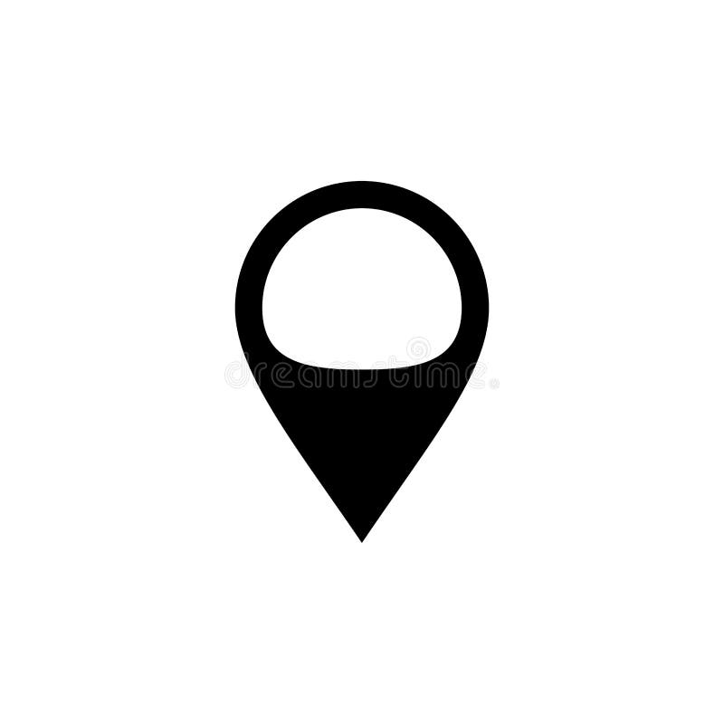 Locator Icon in Flat Style Vector for App, UI, Websites. Black Icon ...