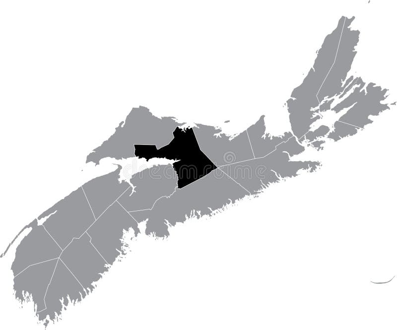 Locator Map of the COLCHESTER COUNTY Stock Illustration - Illustration ...