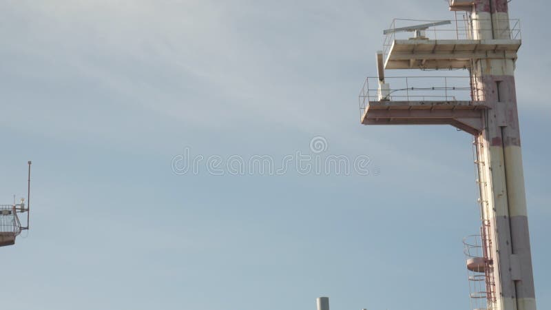 Sea Radar Tower with Rotating Antenna Stock Footage - Video of nautical ...