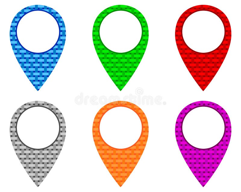 Locator Pins in Various Patterns Stock Vector - Illustration of graphic ...