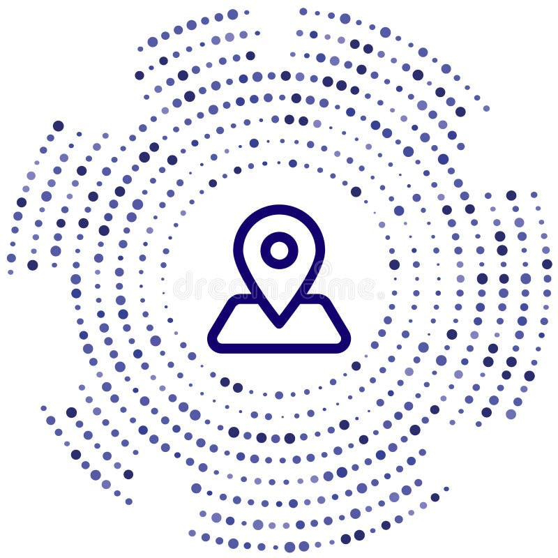 Linear Locator Icon from Maps and Flags Outline Collection. Thin Line ...