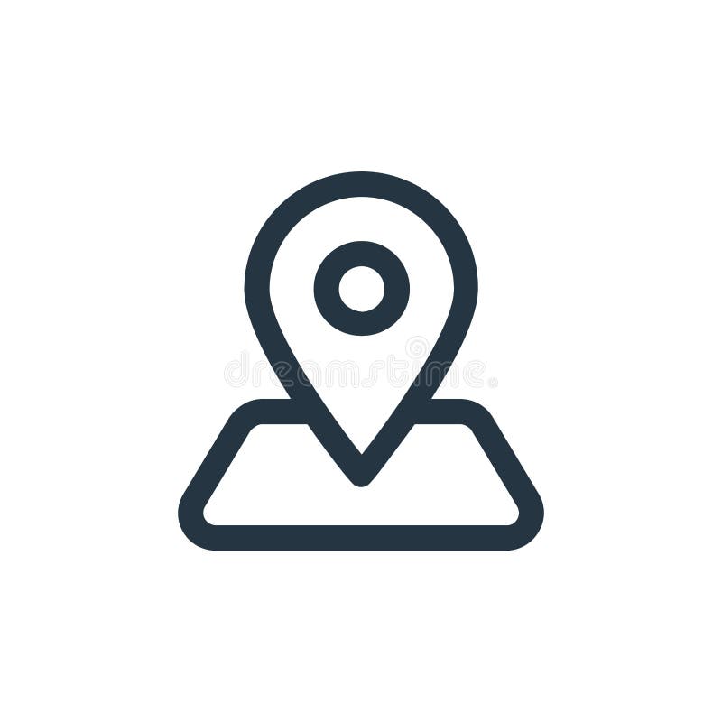 Locator Vector Icon. Locator Editable Stroke. Locator Linear Symbol for ...