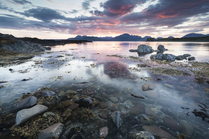 Loch Eishort and Mountains on the Isle of Skye. Stock Image - Image of ...