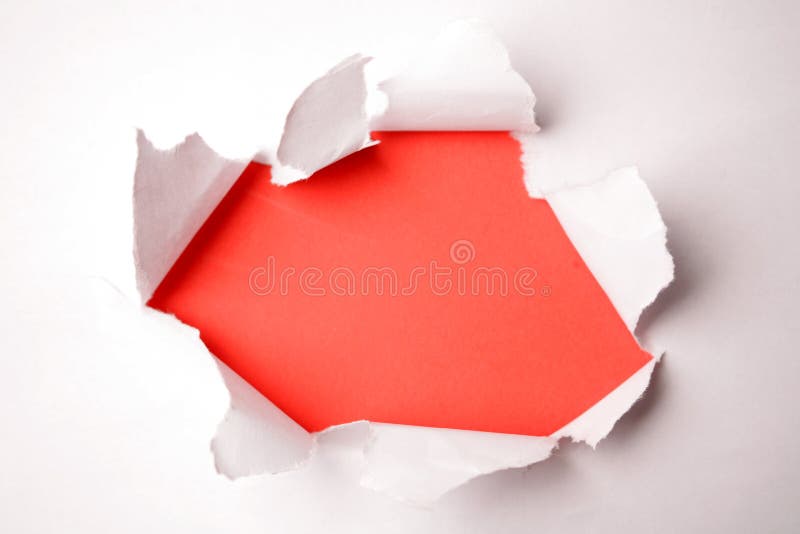 Loch im Papier stockbild. Bild von papier, knall, loch - 8471167