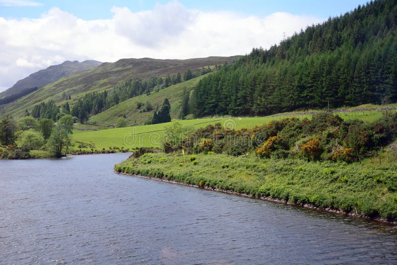 Falls of Lochy at Strone Hill in Scotland. Stock Photo - Image of ...