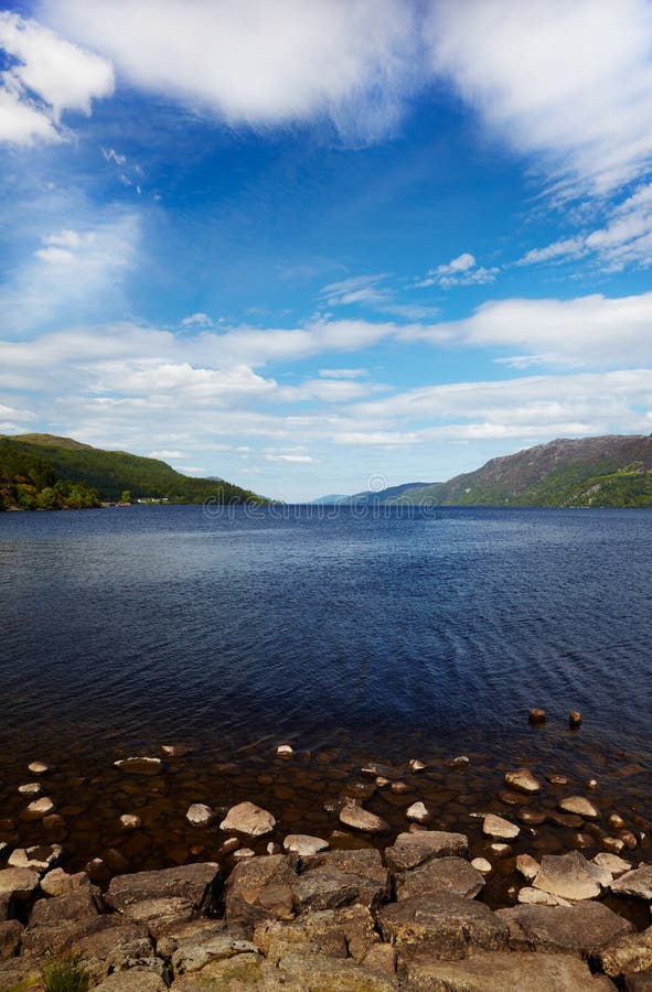 Lake Loch Ness stock photo. Image of clouds, forest, great - 998046
