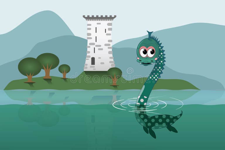 Loch Ness Monster Cartoon Stock Illustrations – 445 Loch Ness Monster ...