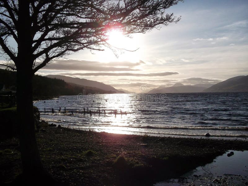 Loch Ness from Dores stock photo. Image of castle, dores - 48991824