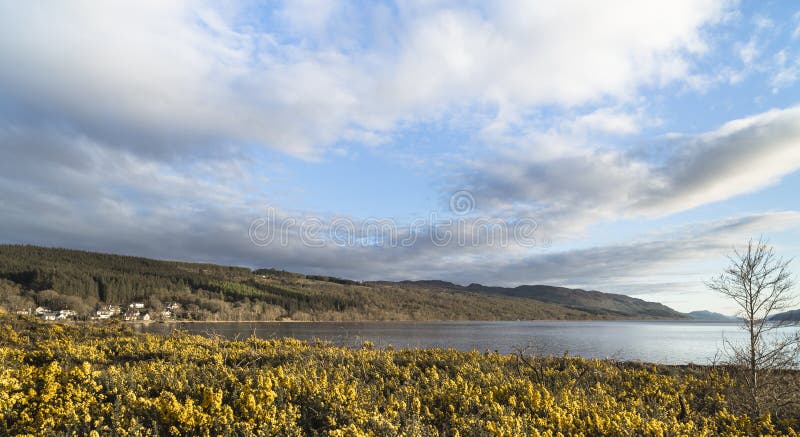 Loch Ness View from Dores in Scotland. Stock Image - Image of ...
