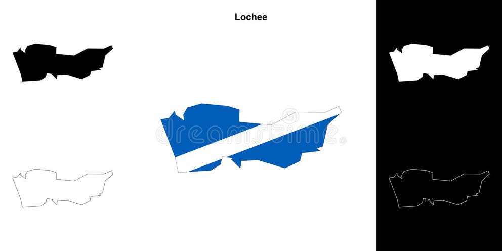 Lochee outline map stock vector. Illustration of dundee - 379274242