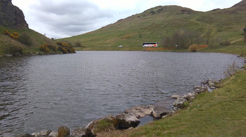 Lochside view stock photo. Image of seat, lochside, halfway - 74062674