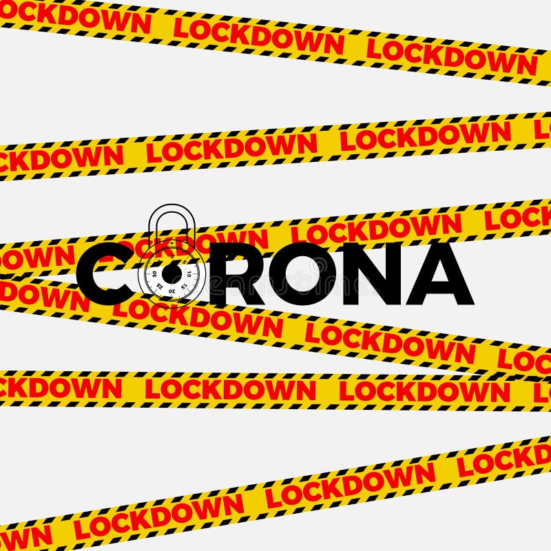 Coronavirus Lockdown Quarantine Area Stock Illustration - Illustration ...