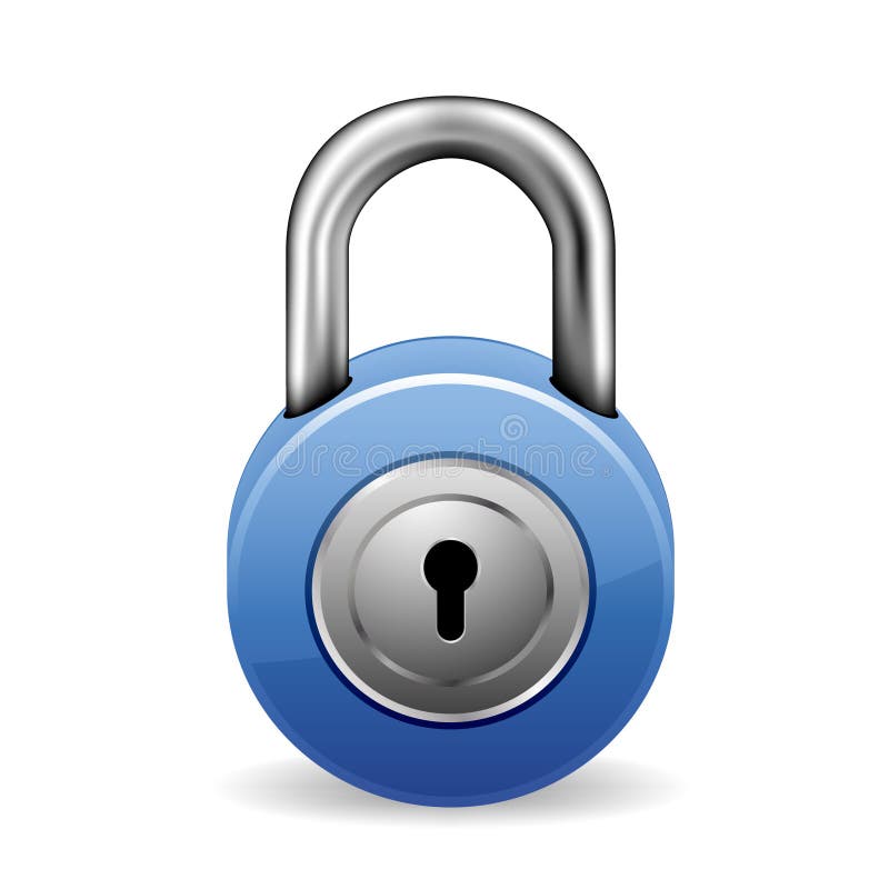 Lock icon stock vector. Illustration of symbol, white - 51836290