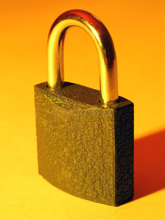 Lock stock photo. Image of object, yellow, silver, secure - 237630
