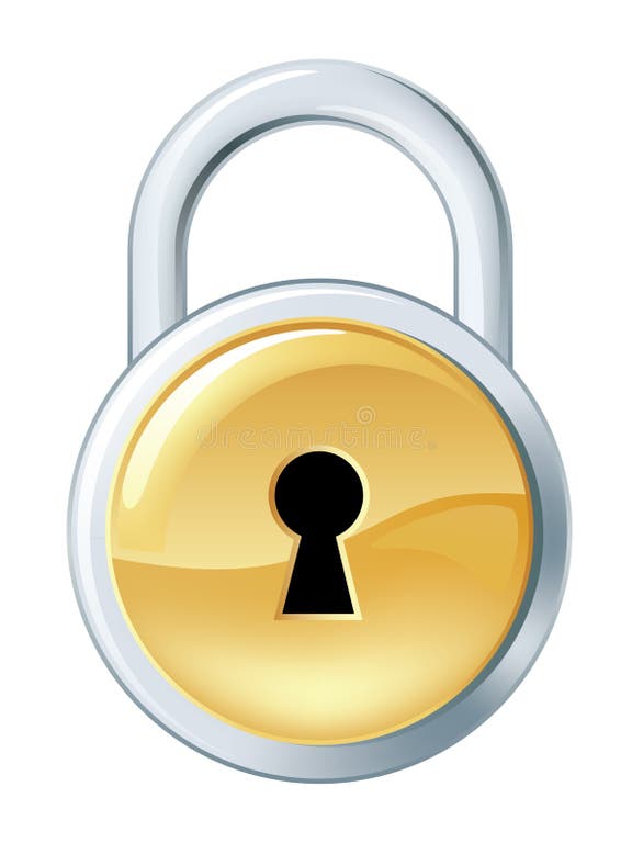 Lock stock vector. Illustration of gold, metal, shiny - 7167249