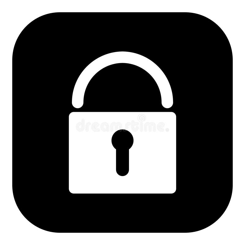 Lock and app icon stock vector. Illustration of black - 238371303